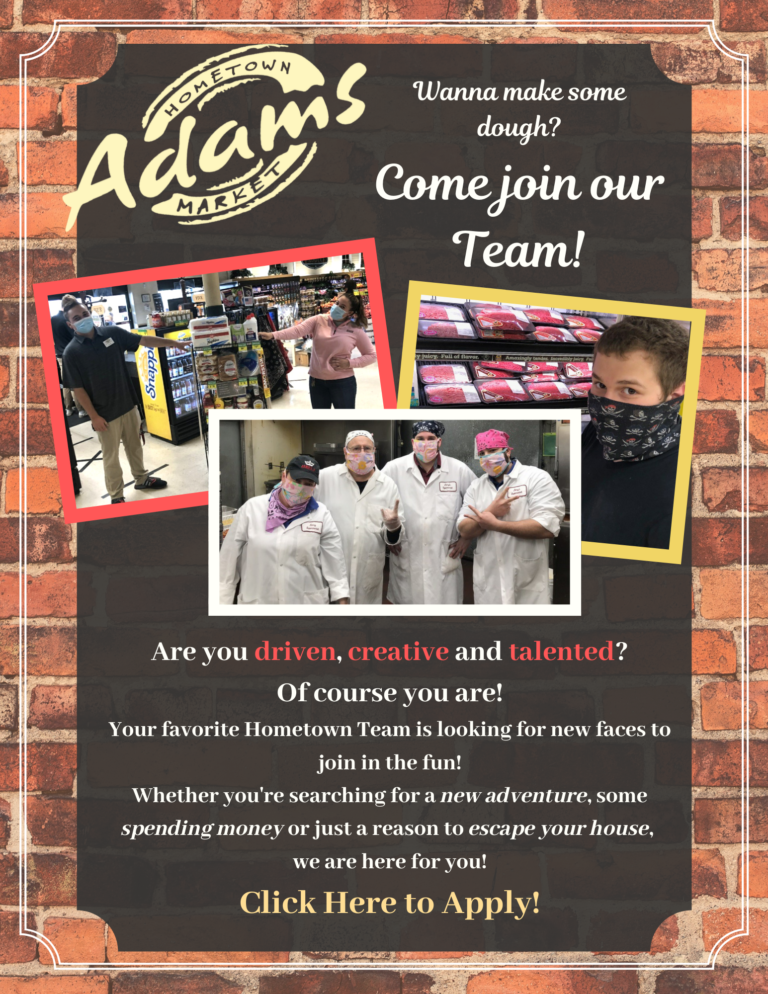 Careers | Adams Hometown Markets
